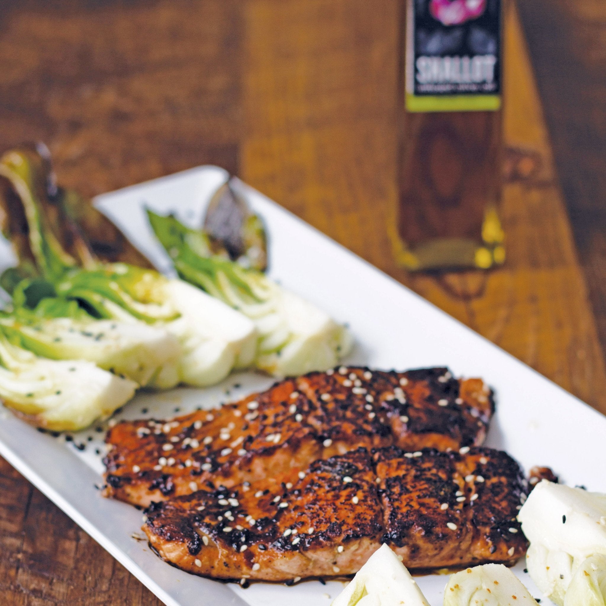 Blackened Asian Salmon with Pan Roasted Bok Choy – The Cook's Nook