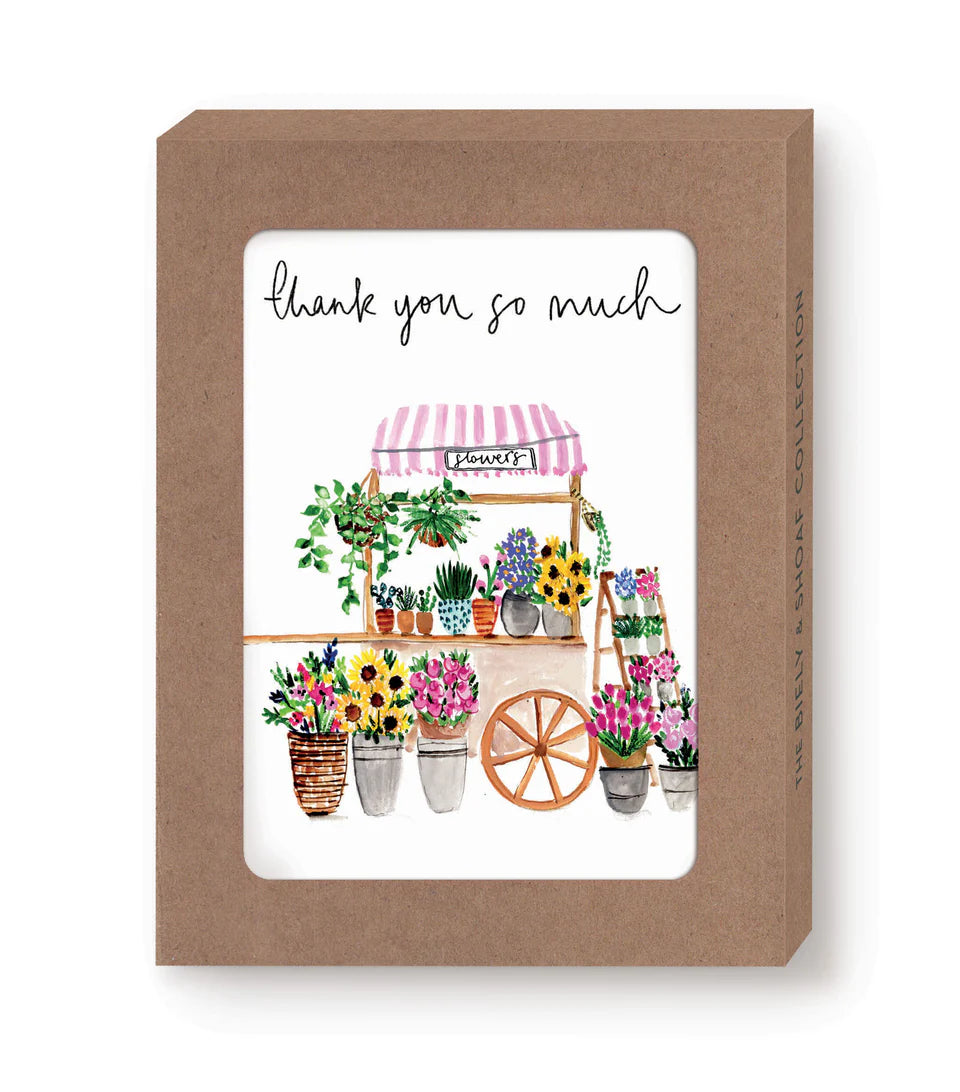 Flower Cart Boxed Notecards - Box of 10 – The Cook's Nook