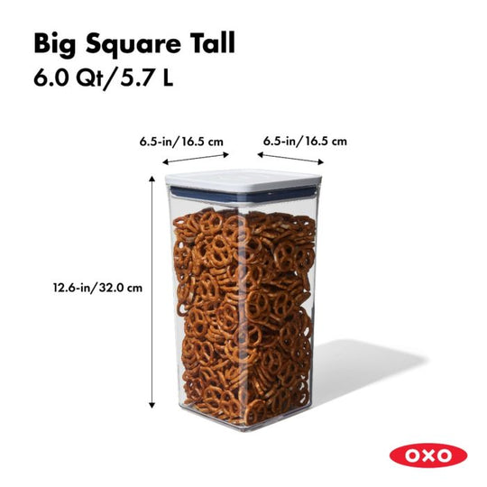 OXO POP Container - Big Square Tall (6.0 Qt.) – The Cook's Nook